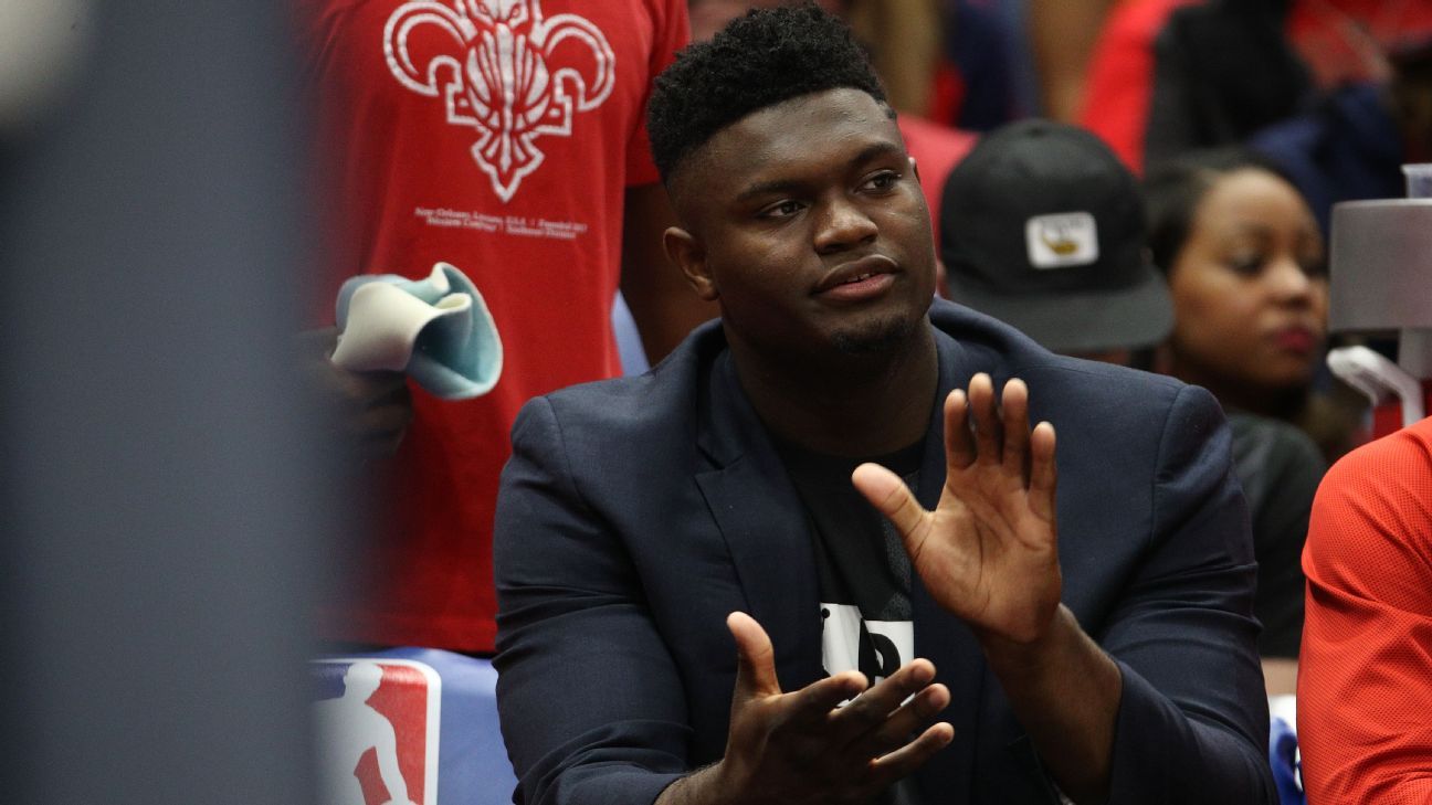 Zion Williamson, aún sin fecha para hacer su debut - ESPN