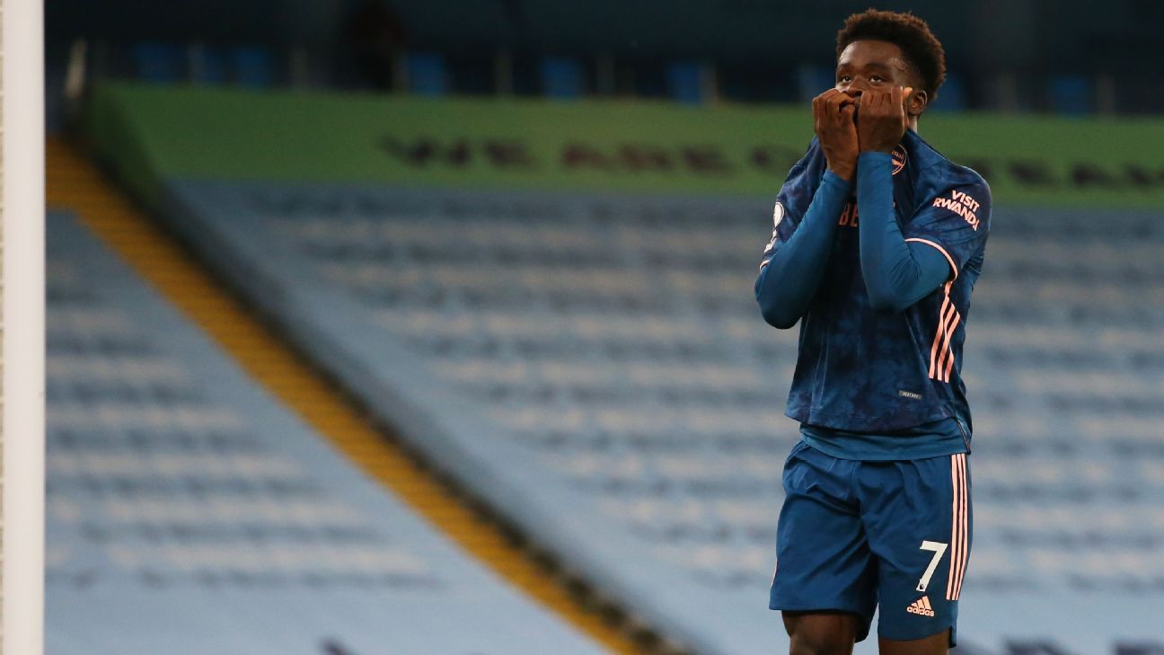 Saka 7/10 but Arsenal rue missed chances and 5/10 Bellerin struggles - ESPN