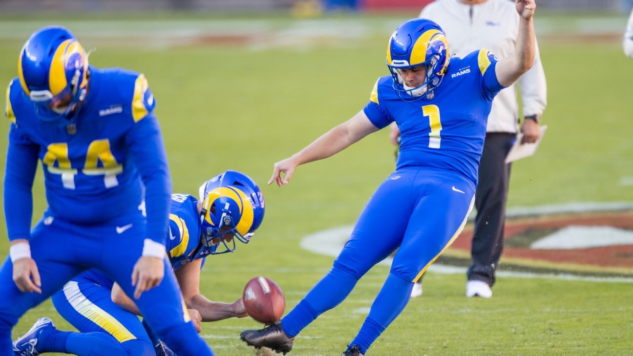 Los Angeles Rams making change at kicker, waive Samuel Sloman - ESPN