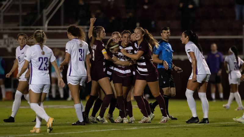 Aggies tally fifth straight win in tight match vs. LSU