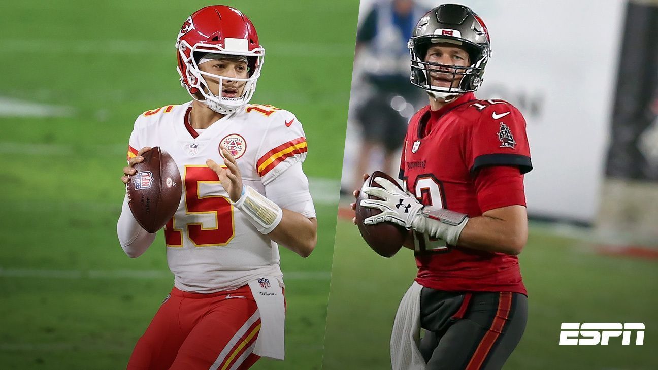 Patrick Mahomes y Tom Brady acaparan los reflectores en la Semana 12 - ESPN