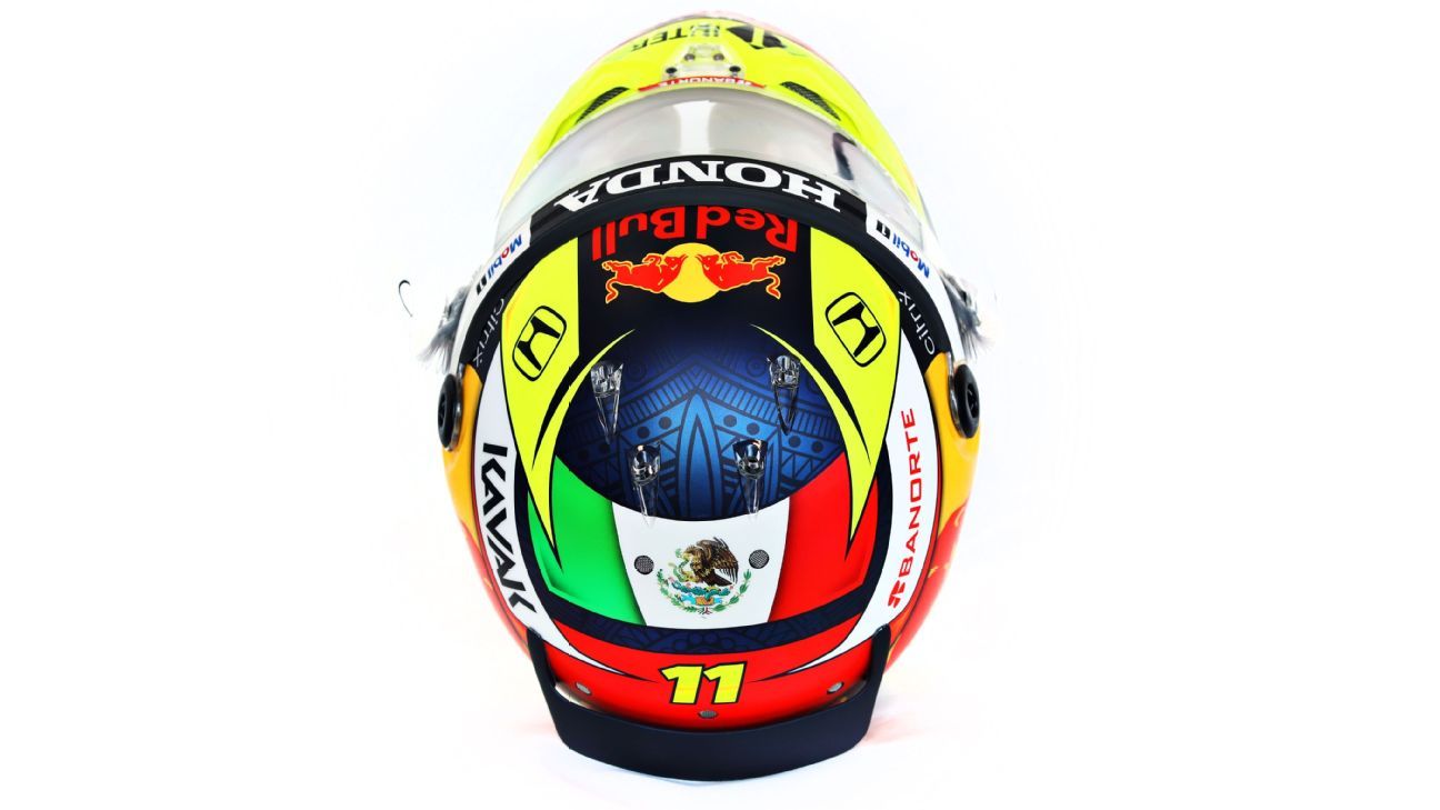 Checo Pérez presenta nuevo casco y presume la bandera mexicana - ESPN