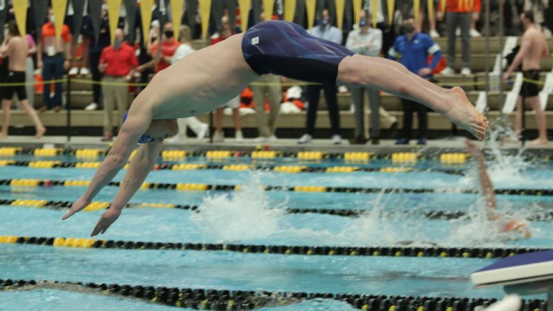Two Relays on Day One of Men's Swimming Championship