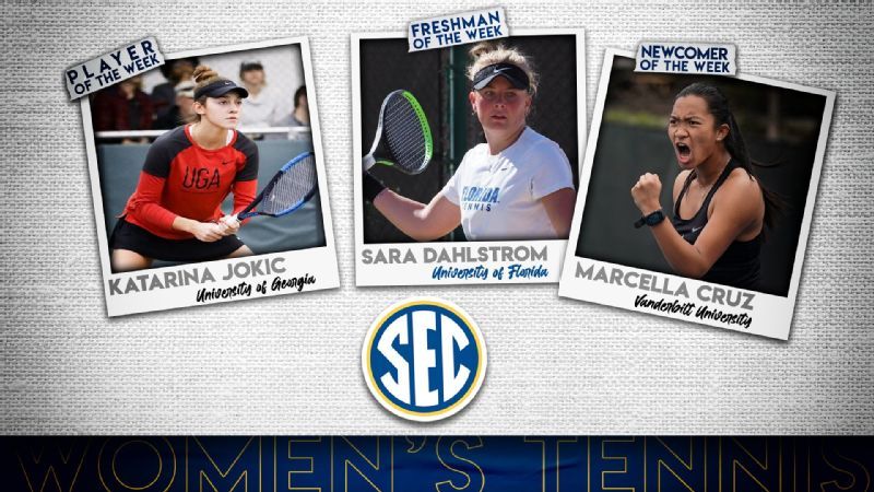 SEC Women's Tennis Weekly Honors