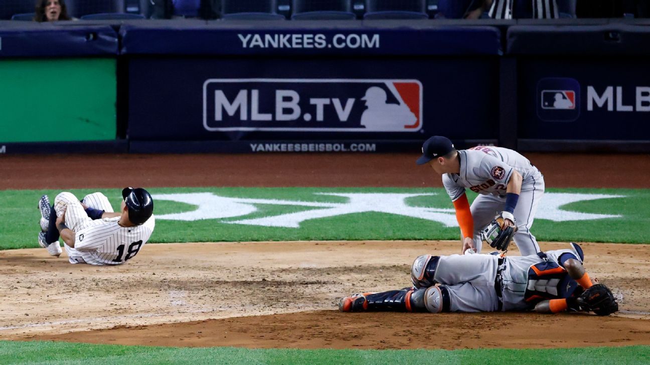 New York Yankees' Rougned Odor put on IL with sprained knee after home ...