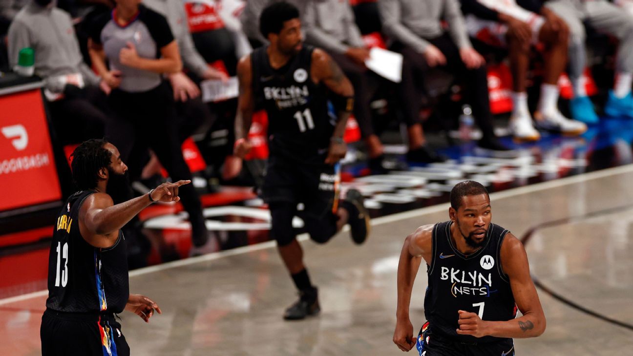 Con su 'Big three' sano, Brooklyn Nets ponen la mira en Playoffs - ESPN