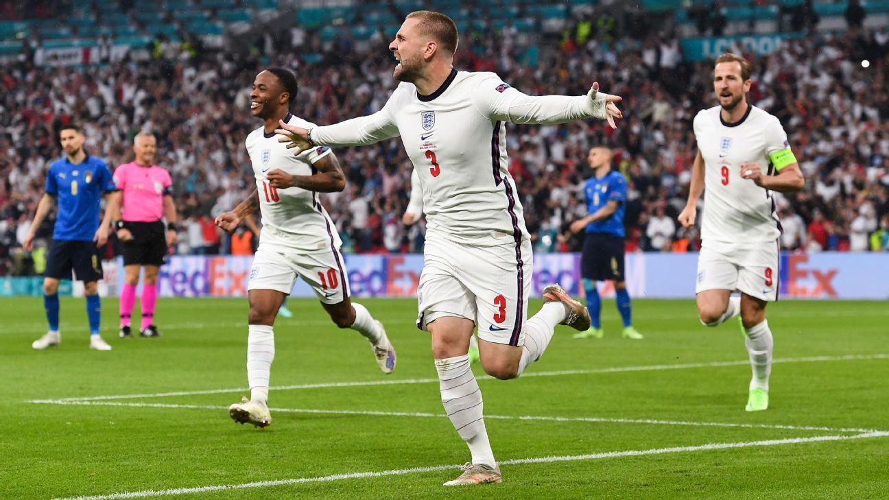 Luke Shaw será titular con Inglaterra en la final de la Eurocopa ante ...