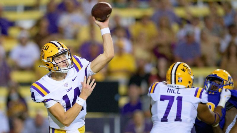 Johnson's 3 TDs help LSU pull away from McNeese