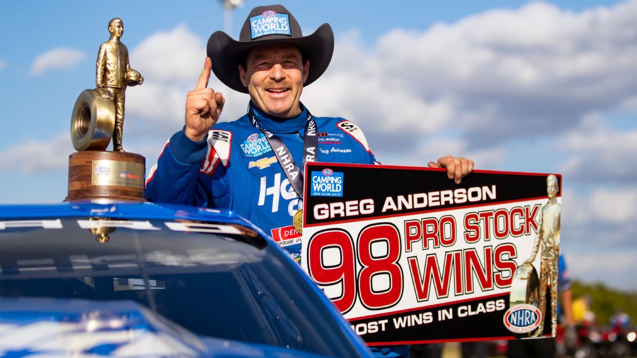 Greg Anderson breaks NHRA Pro Stock record with 98th victory at ...