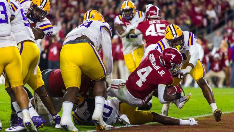 Alabama totals six rushing yards, escapes tenacious LSU