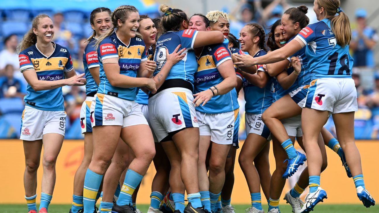 NRLW Gold Coast Titans stun Queensland rivals Brisbane Broncos - ESPN