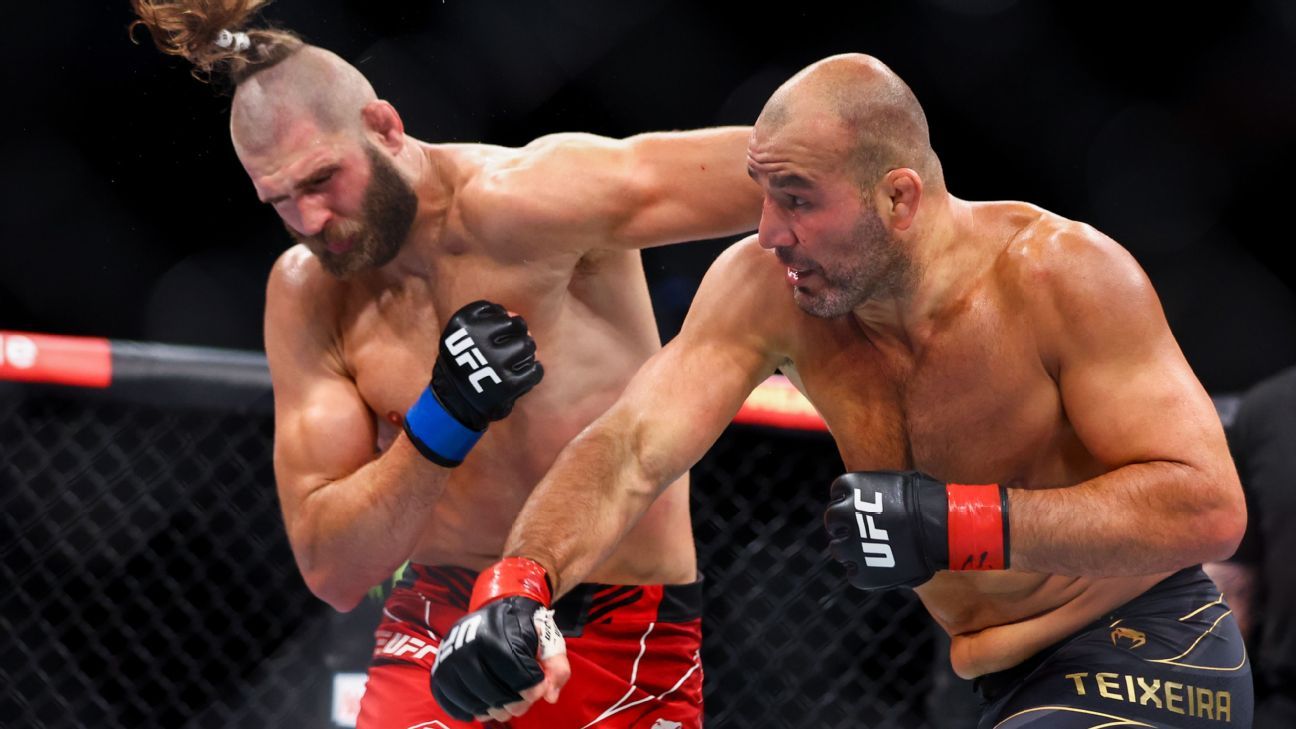 Glover Teixeira x Jiri Prochazka vence prêmio de melhor luta do ano no ...