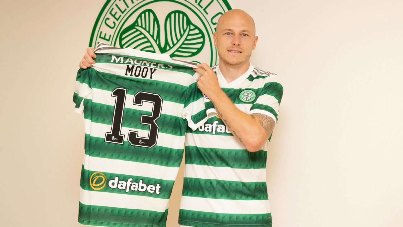 Celtic confirms signings of Aaron Mooy and Moritz Jenz - ESPN