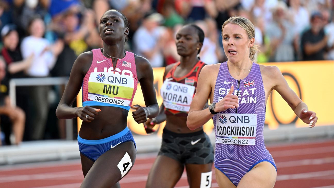 Keely Hodgkinson wins world 800m silver after epic battle with Athing ...