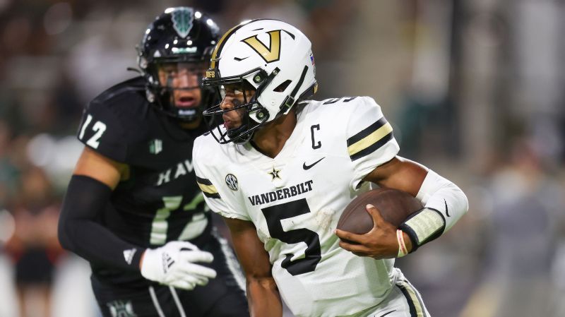 QB Wright ignites Vanderbilt in romp over Hawaii