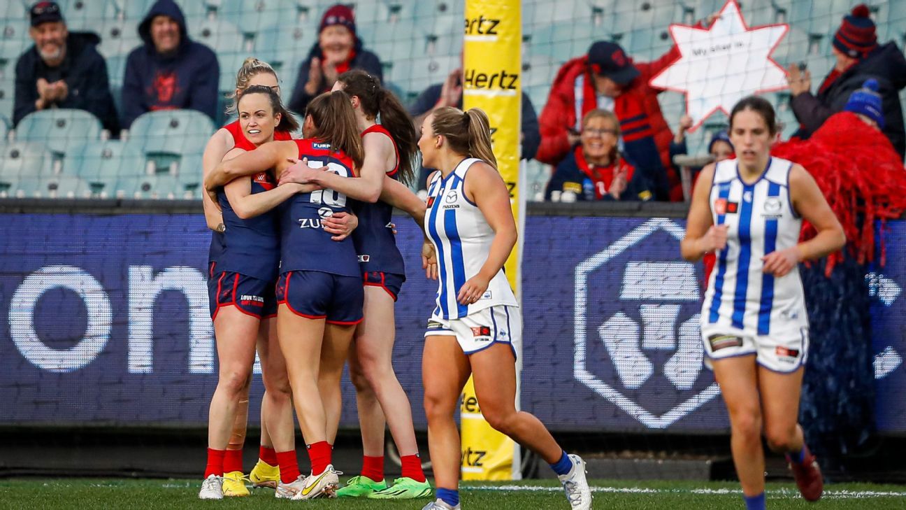 Demons hang on to beat Kangaroos in AFLW - ESPN