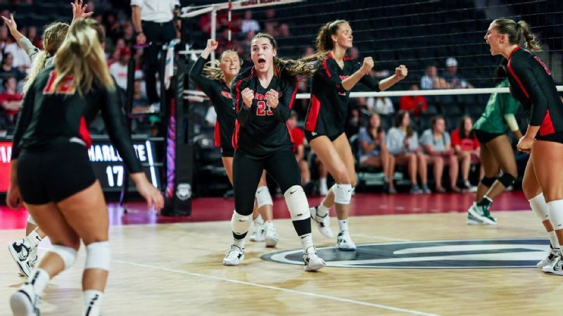 Georgia caps road trip with four-set win over Harvard