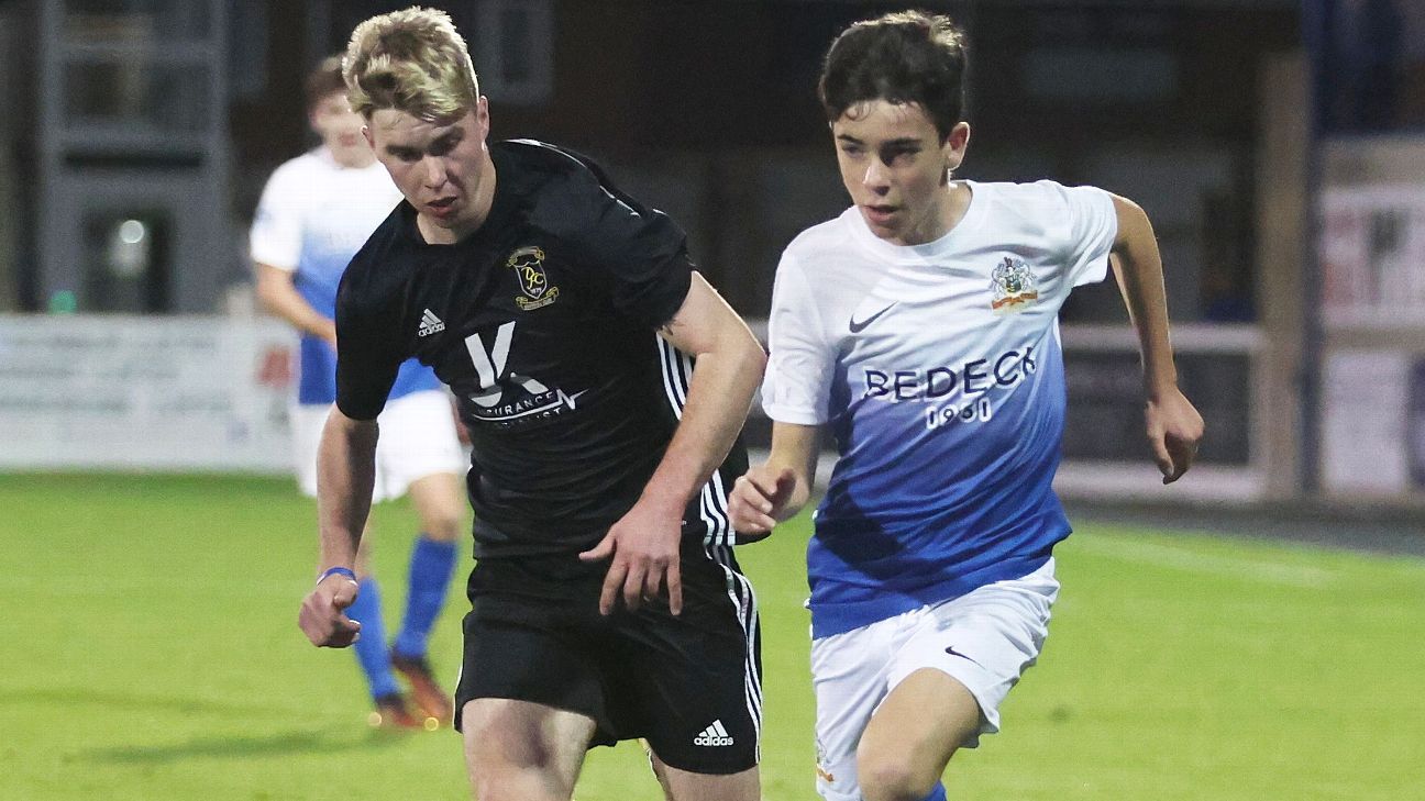 13-year-old Christopher Atherton becomes youngest senior footballer in UK - ESPN