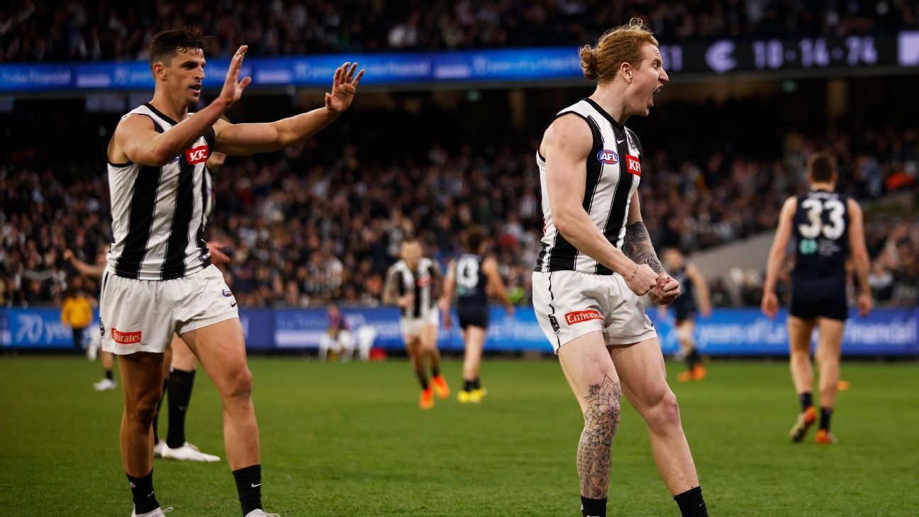 Collingwood Magpies duo Beau McCreery, Josh Carmichael in car crash on eve of Sydney final - ESPN