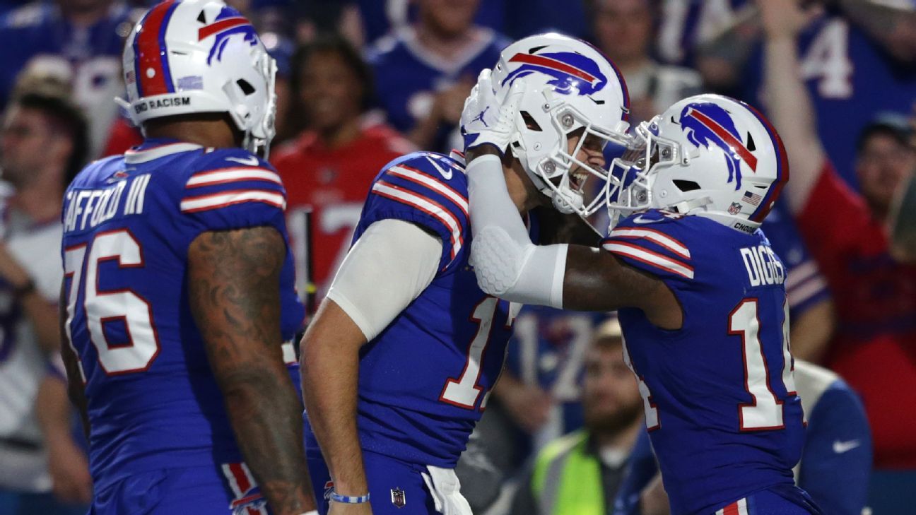 NFL: Allen e Diggs dão show, Bills amassam Titans e mantêm 100% em jogo ...