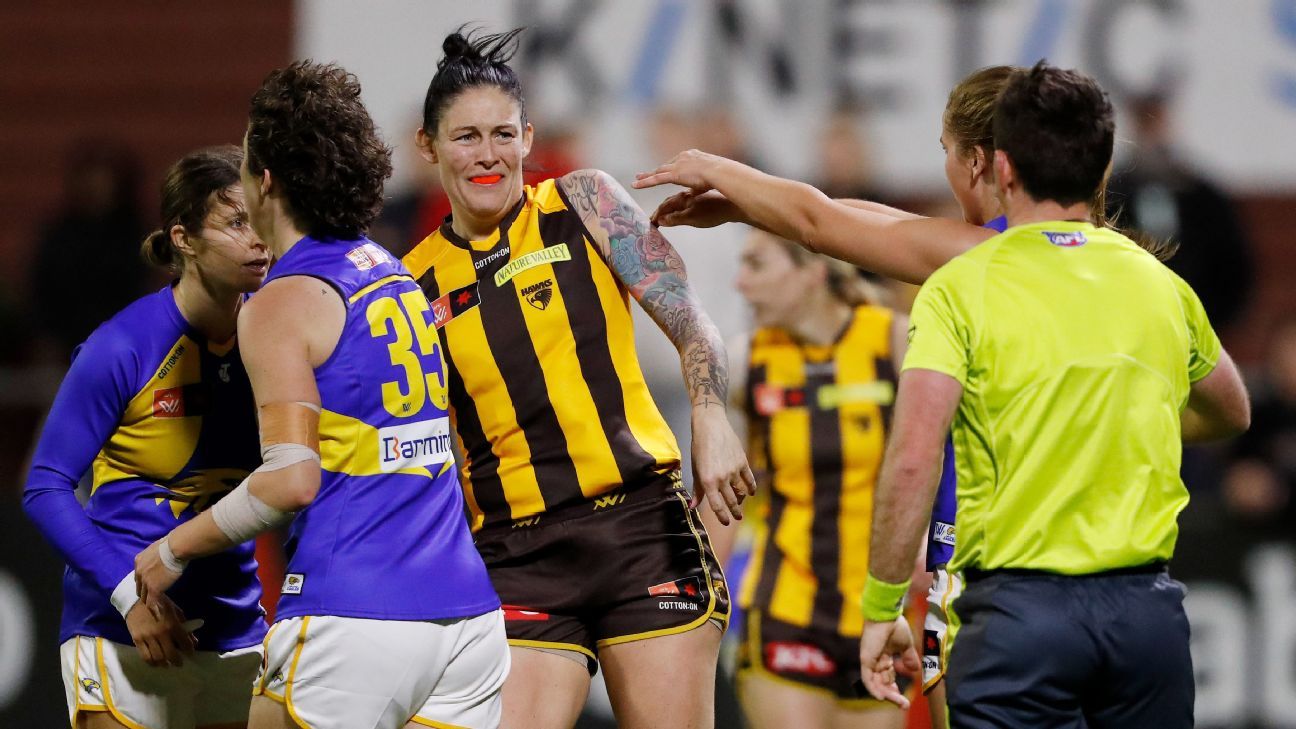 Tegan Cunningham, Jess Waterhouse cop AFLW bans - ESPN