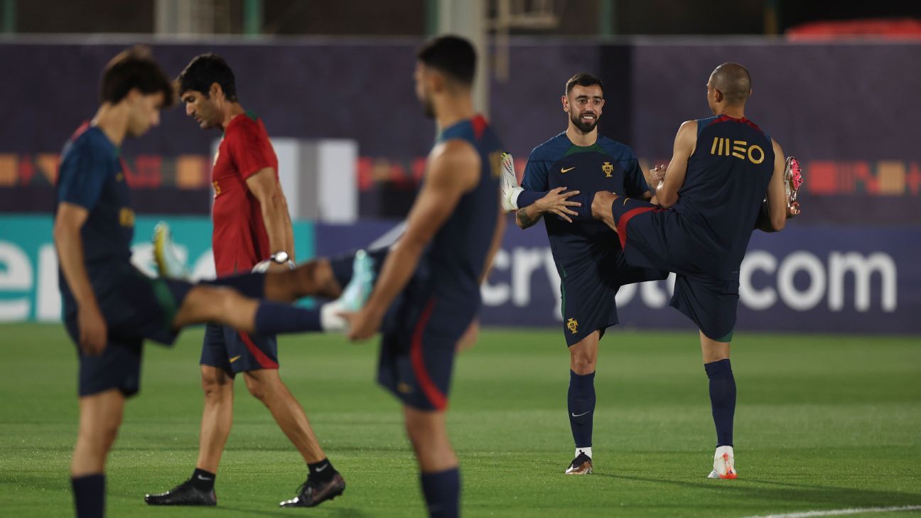 Portugal se entrena sin Cristiano, Otavio, Nuno Mendes y Danilo - ESPN
