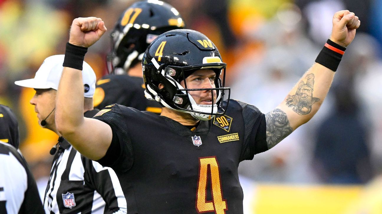 Four plays that sum up Commanders QB Taylor Heinicke's success - ESPN ...