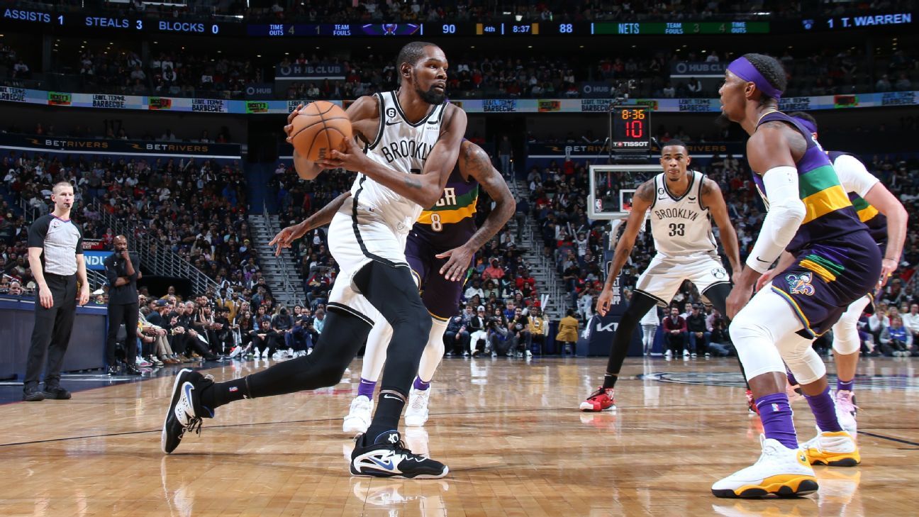 Durant lidera reação, Brooklyn Nets vira sobre o New Orleans Pelicans e ...