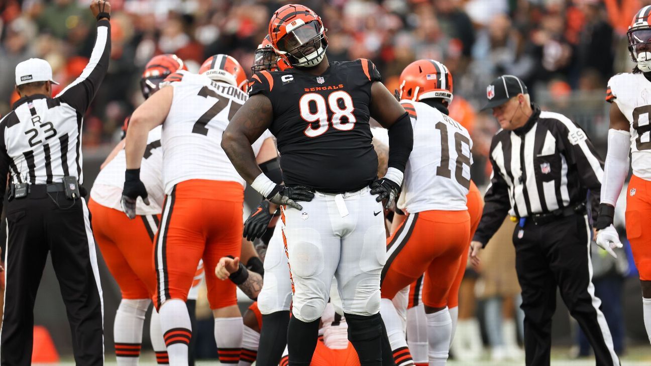 Bengals DT DJ Reader an unsing hero on Cincinnati defense - ESPN ...
