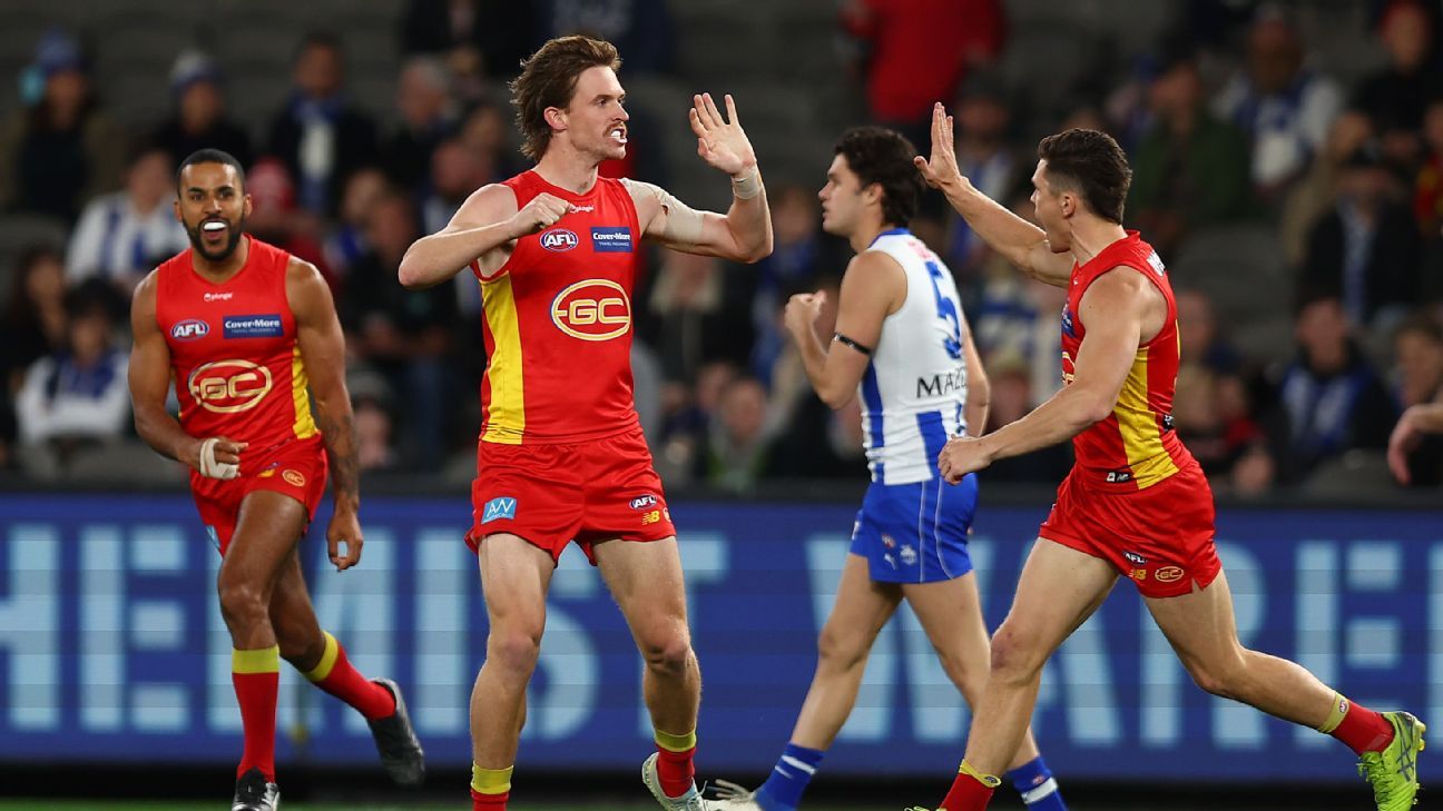 AFL Gold Coast Suns' Noah Anderson re-signs until 2027 - ESPN