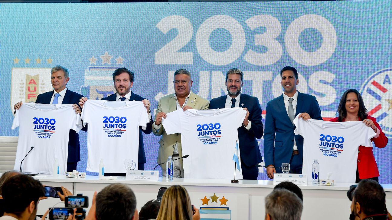 World Cup 2030 Host 4 South American Countries Submit Joint Bid ESPN World Cup 2030 Host 4 South American Countries Submit Joint Bid ESPN
