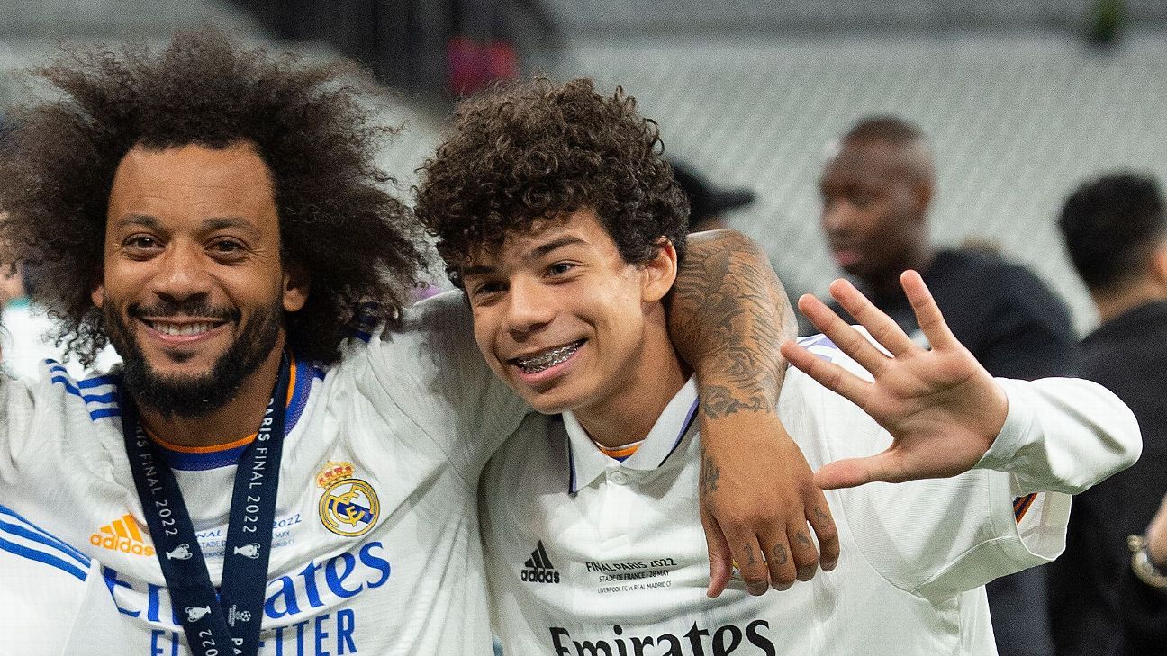 Filho de Marcelo brilha em goleada do Real Madrid e faz 4 gols; veja - ESPN