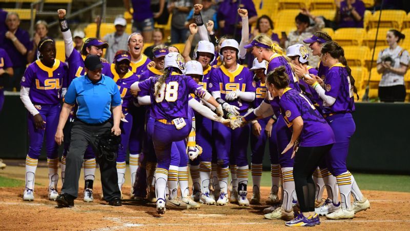 No. 12 LSU's red-hot bats run rule NC State, BYU