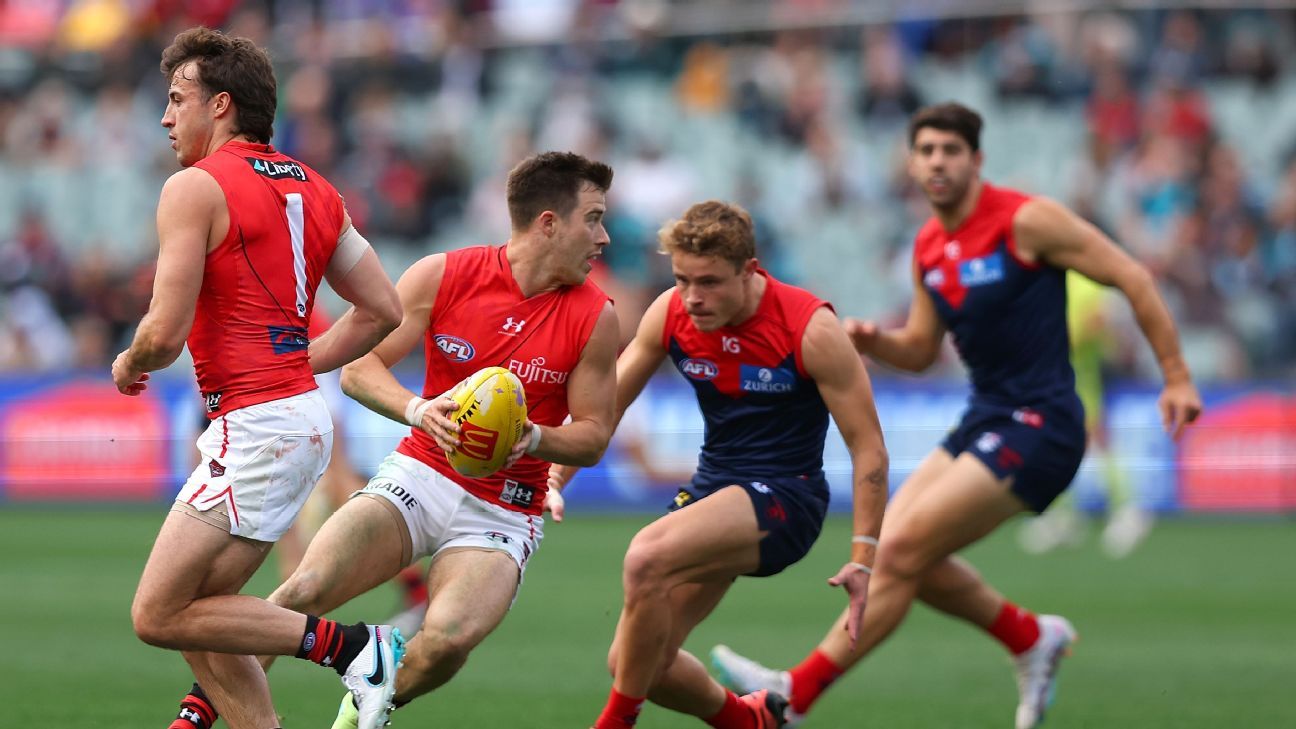 AFL Essendon skipper Zach Merrett will miss the Anzac Day blockbuster ...