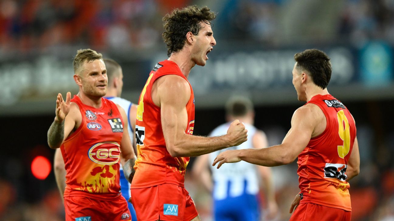 AFL Ben King's strong Gold Coast Suns trial, firms for opening round blockbuster - ESPN