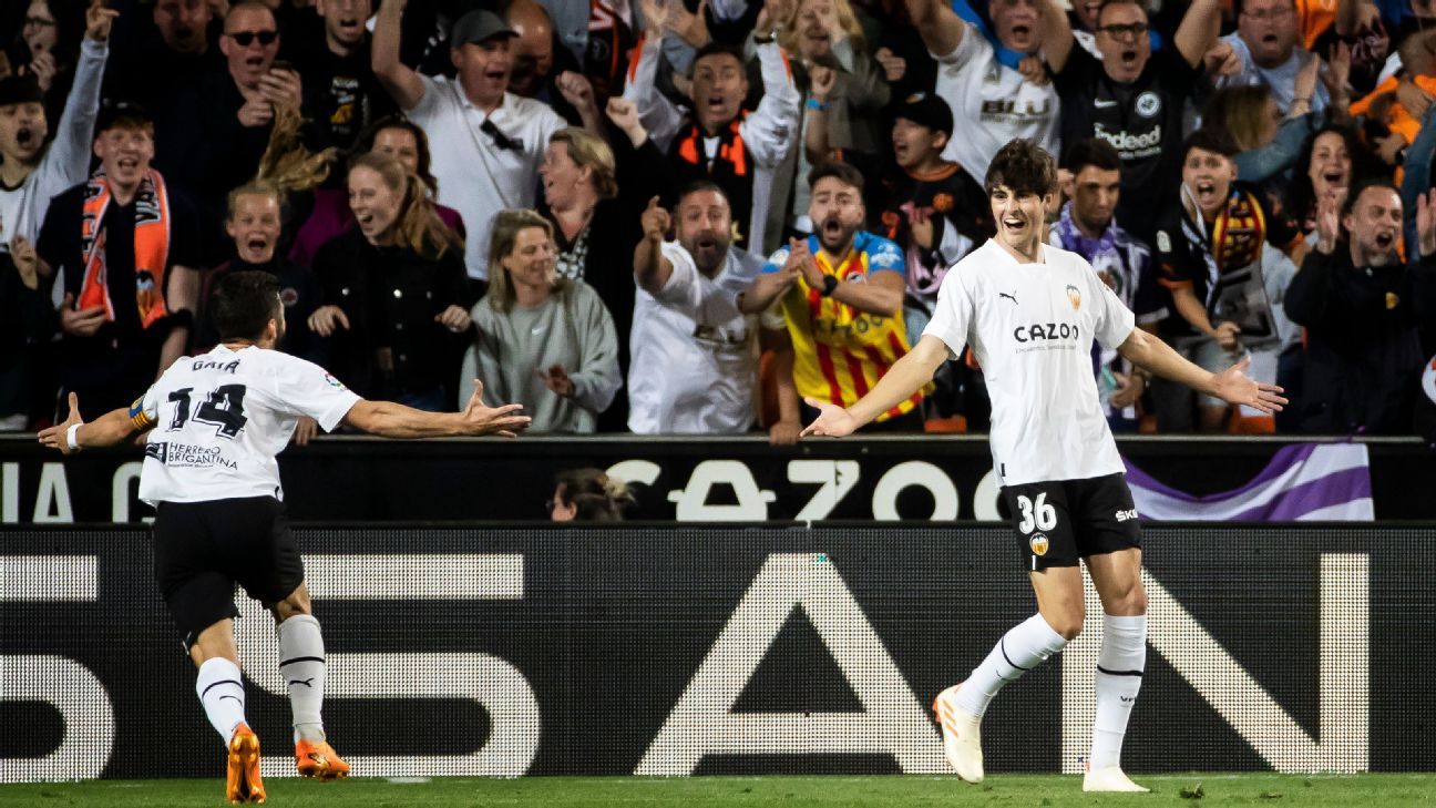Valencia's latest hero is 19-year-old Javi Guerra, whose goal could ...