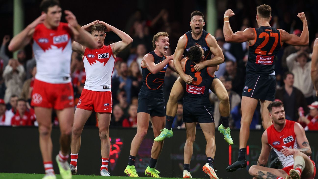 GWS Giants snatch victory from Sydney Swans in AFL thriller - ESPN