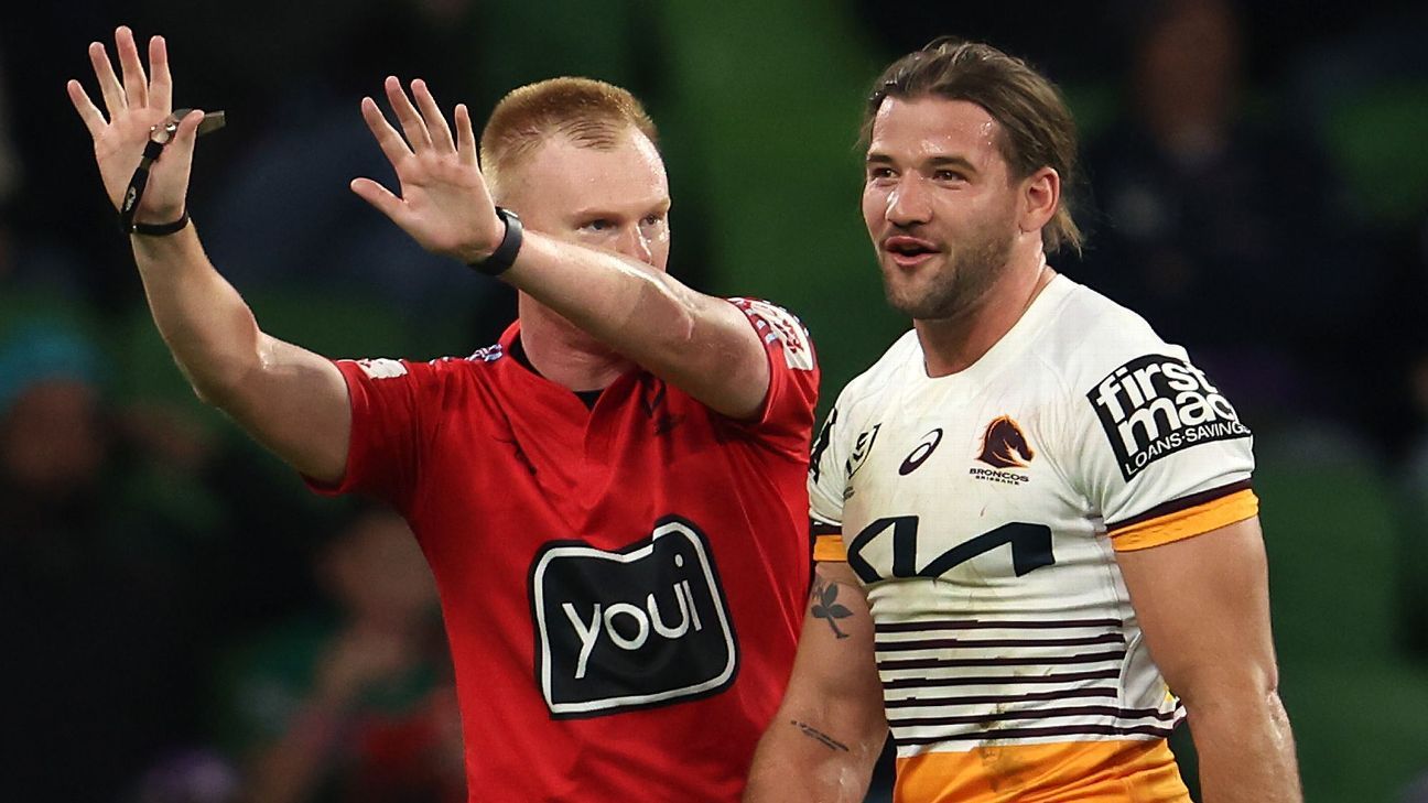 NRL Brisbane's Carrigan avoids charge for hip-drop tackle - ESPN