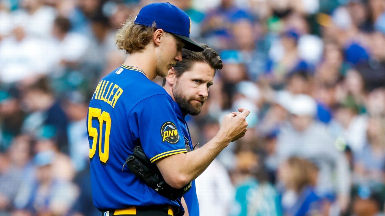 Mariners put RHP Bryce Miller on 15-day IL due to blister - ESPN