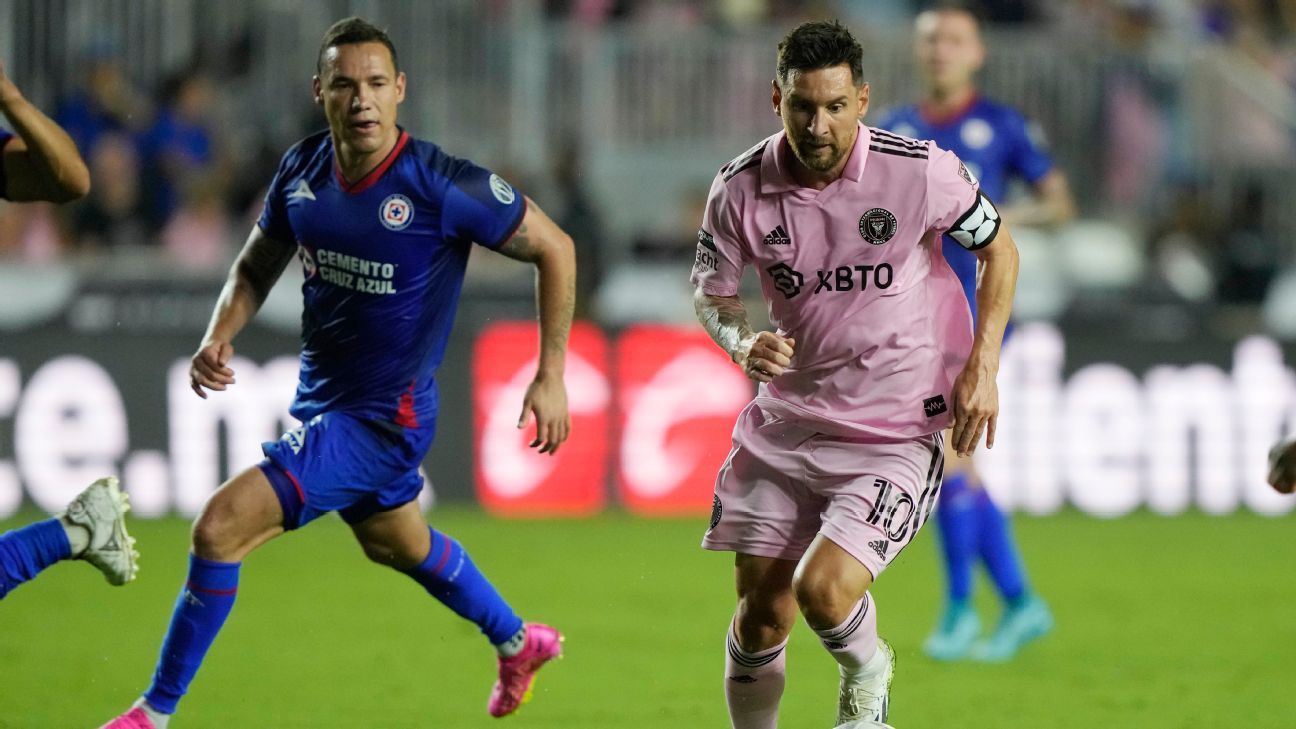 Messi debutó en Inter Miami y le dio el triunfo ante Cruz Azul con un golazo de tiro libre - ESPN
