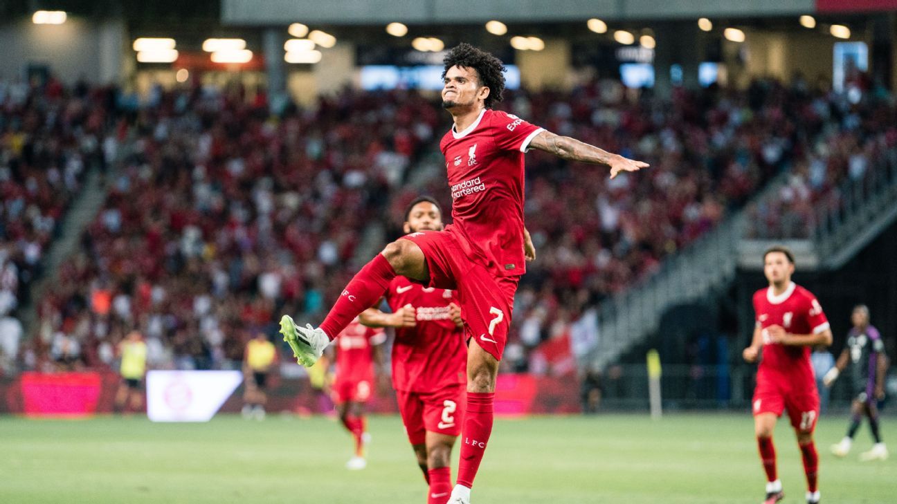 Golazo de Luis Díaz en el amistoso de Liverpool - ESPN