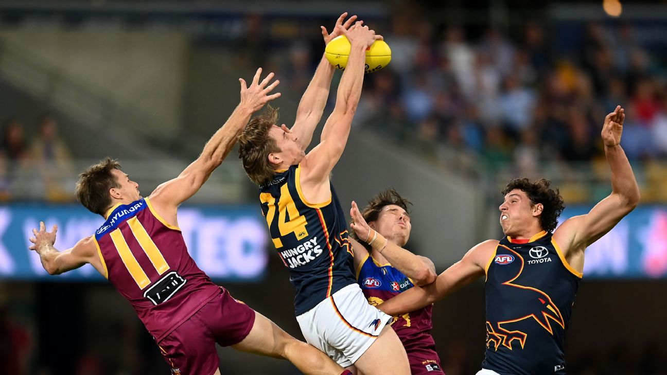 AFL Round 22 Brisbane Lions survive Crows AFL comeback in tense Gabba ...