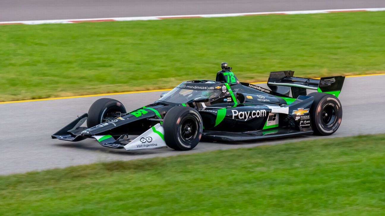 IndyCar: Agustín Canapino peleó contra todo en el óvalo de Saint Louis ...