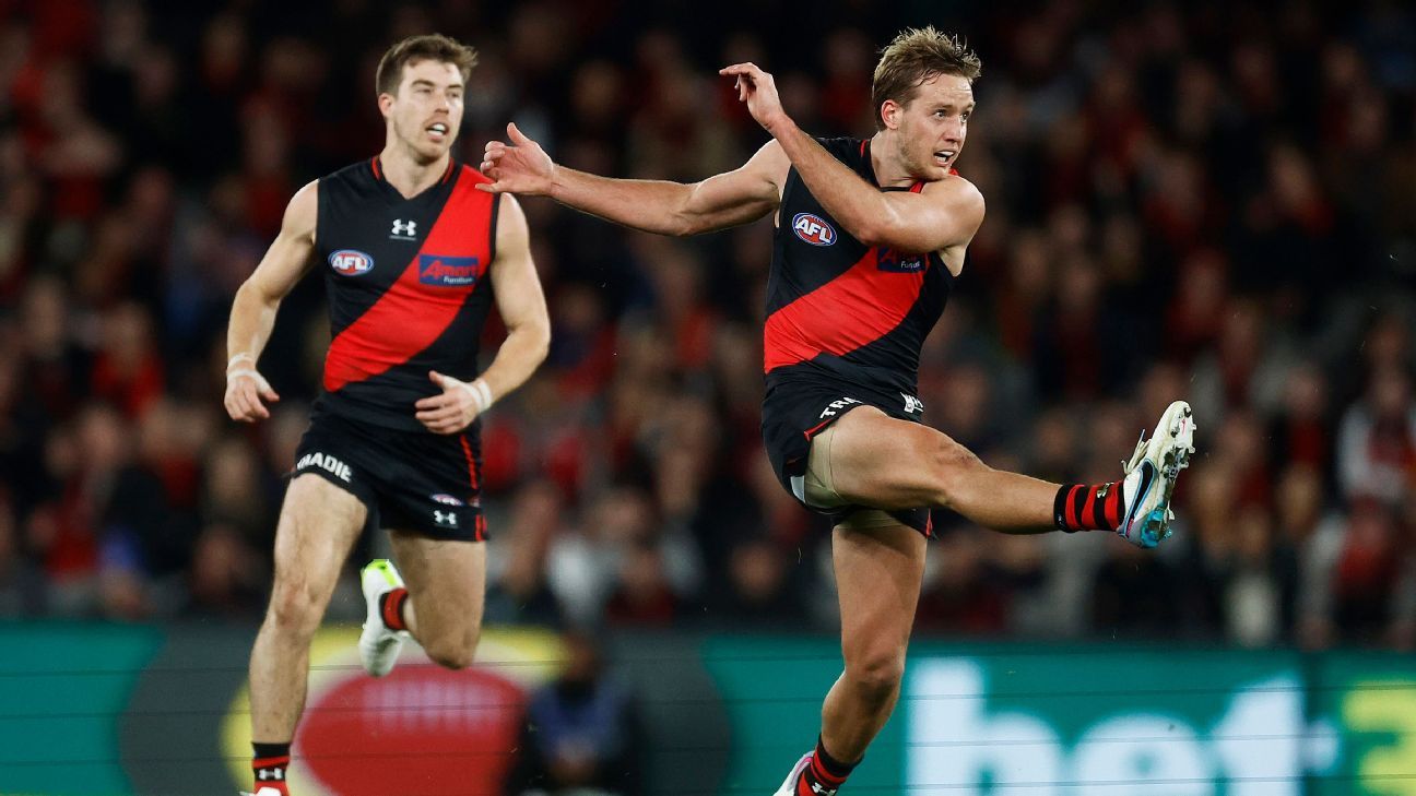 Essendon midfielder Darcy Parish signs five-year contract extension - ESPN