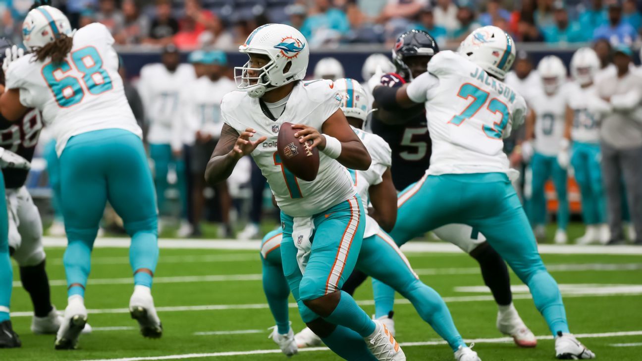 Tua, Miami Dolphins OL face major test vs Chargers - ESPN - Miami ...