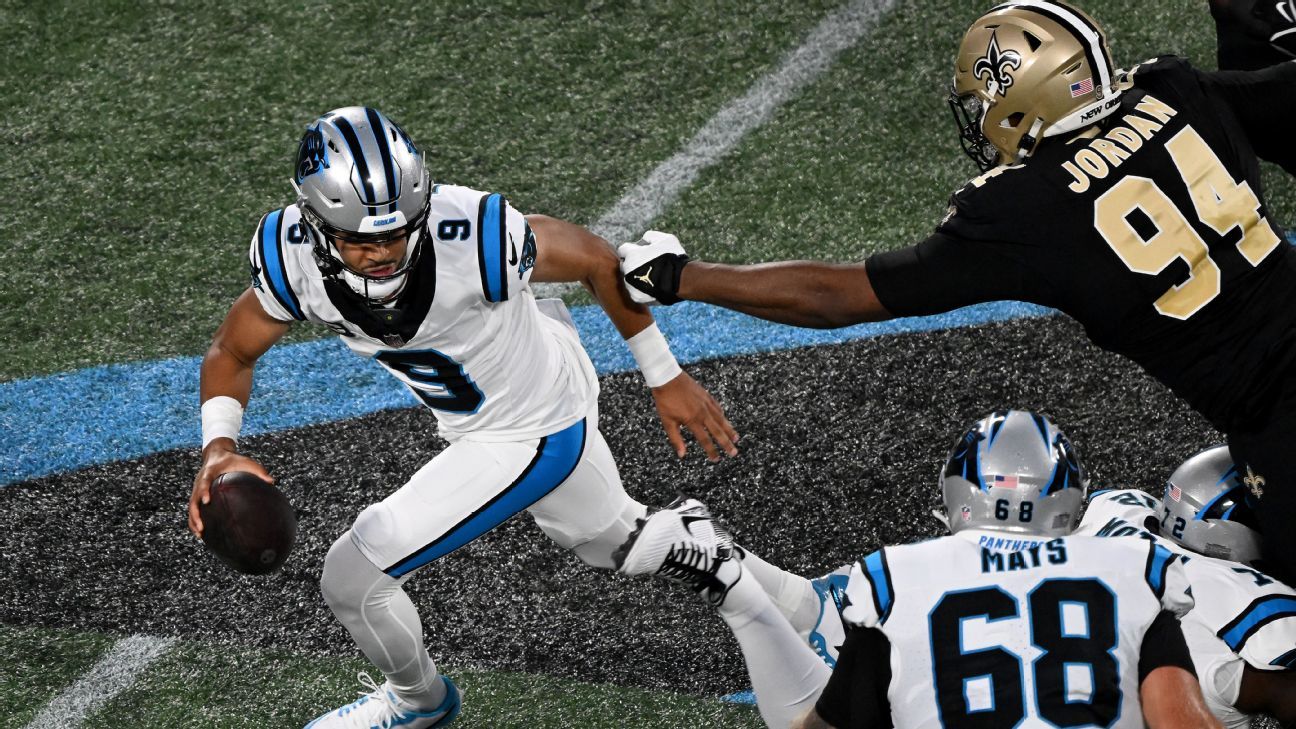 Saints lograron superar a Panthers en un juego de mucha defensiva - ESPN