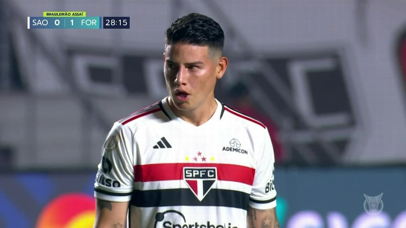 James marca su primer gol con Sao Paulo en la derrota ante Fortaleza - ESPN