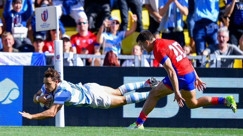 ¡El tremendo try de Sánchez en su partido 100 con Los Pumas! - ESPN