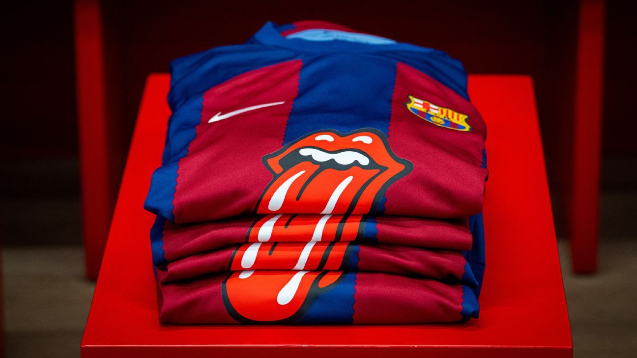 Barcelona get Rolling Stones kit for Clásico vs. Real Madrid - ESPN