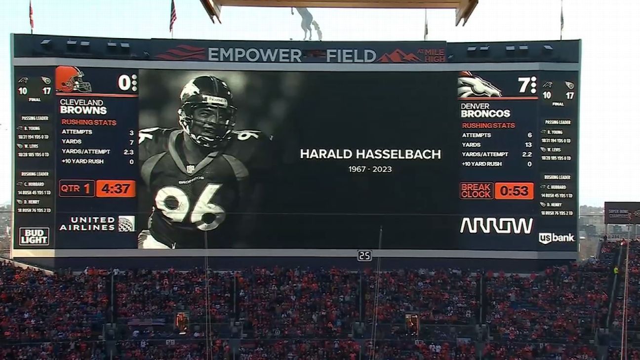 Denver Broncos eert overleden Harald Hasselbach - ESPN
